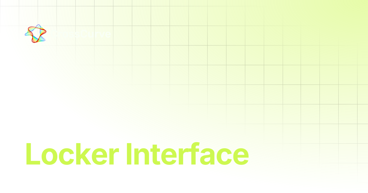 Locker Interface | CrossCurve MetaLayer